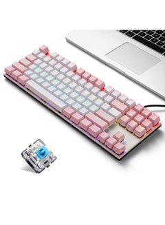 Generic K87 87 Keys Wired Mechanical Keyboard Metal Panel Two-color ...