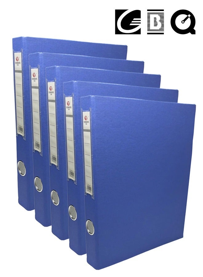 GBQ 5 Pieces 2 Ring Folder File Blue for Office School File Storage ...
