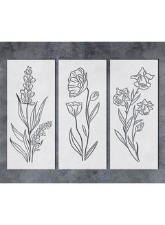 G GSS Designs Gss Designs Tall Wildflower Stencils For Painting Large ...