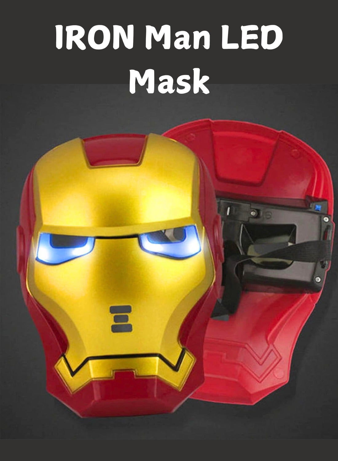 MARVEL Marvel Avengers Mask Iron Man Mask Glowing Costume Light Eye ...