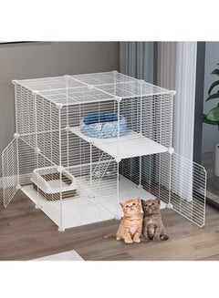 Generic Cat Cage, Detachable Metal Small Animal Cage DIY Design Kitten ...