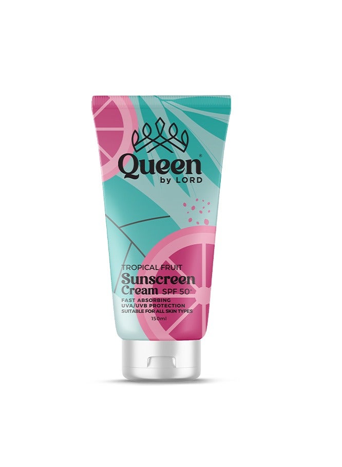 Queen By Lord Face & Body Sunscreen Cream SPF 50 - 150 ml | Best Price ...