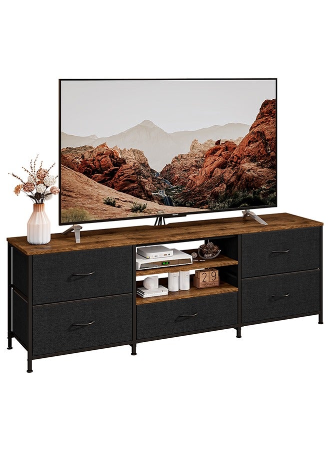 Generic TV Stand with Drawers, 3 Tiers Wood TV Console Table ...