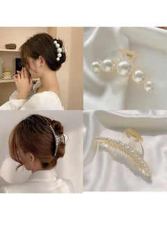 Generic Pearl hair clamps for women, pearl clamps for girls, large ...
