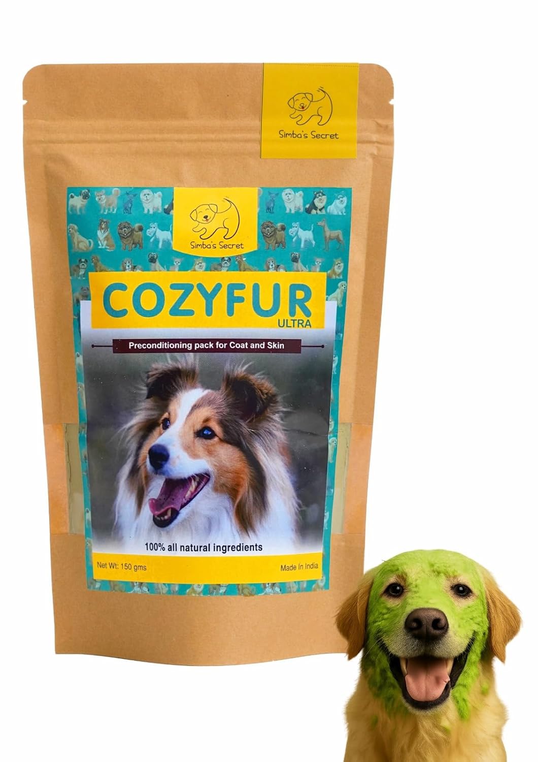 COZYFUR Ultra Herbal Pet Pre-Shampoo Skin Health Pack for Healthy Skin ...