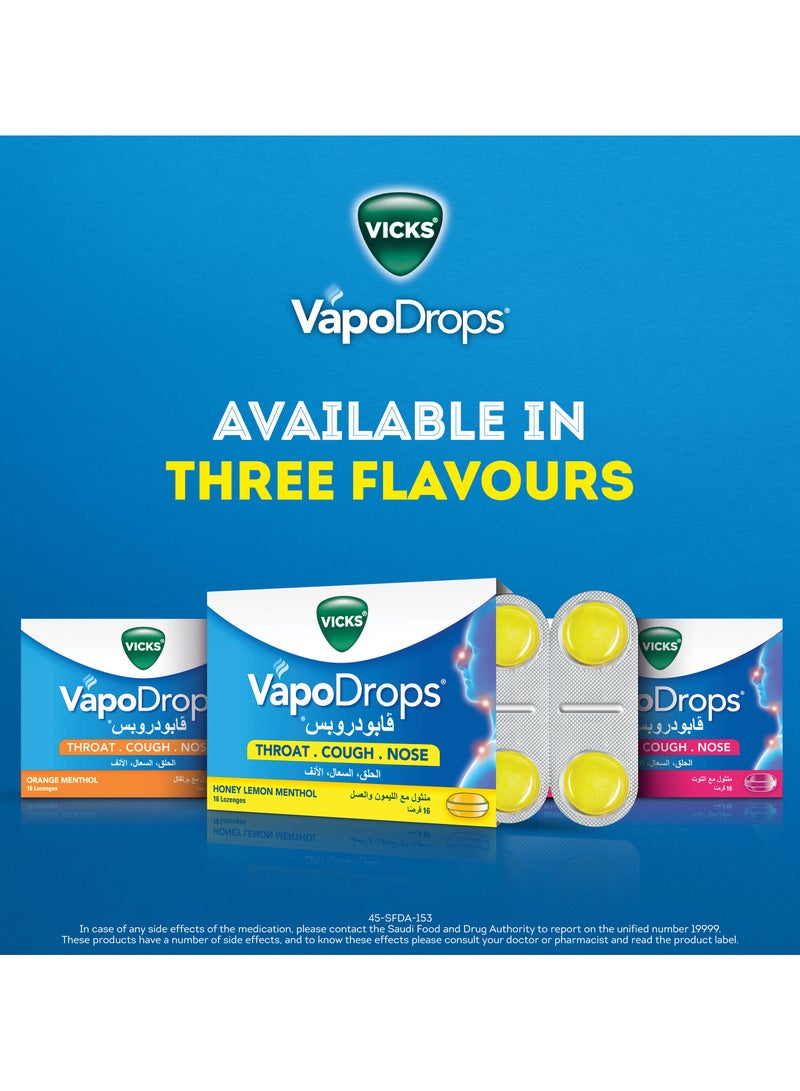 Buy Vicks Vapodrops Soothes And Relieves Sore Throat Orange Menthol ...