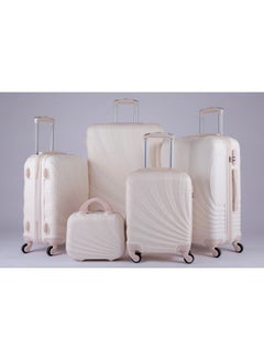 LIMRA Hardside 5 Piece Luggage Trolley Set Beige KSA | Riyadh, Jeddah