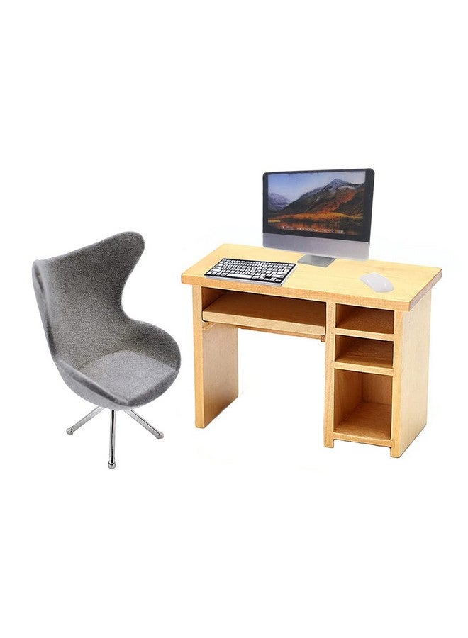 Hiawbon 1:12 Scale Miniature Home Furniture Set Miniature Office Table ...