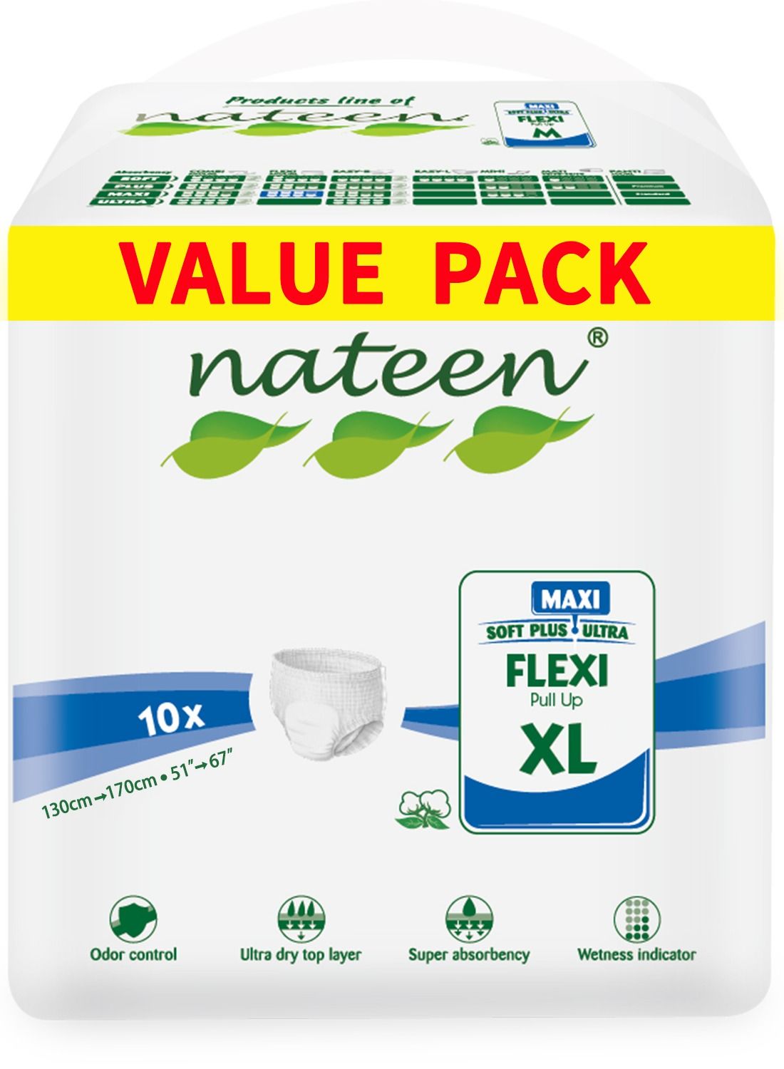 nateen Flexi Maxi Adult Diapers Pants,Incontinence Night Time Pull Up ...