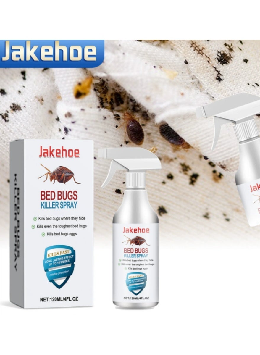 Jakehoe 120ml Bed Bugs Killer Spray, Roach & Fly Killer Spray, Plant ...