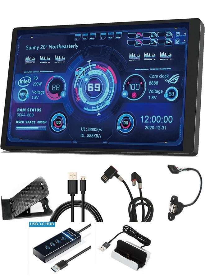 Generic English Version Computer Temp Monitor, PC Sensor Panel Display ...