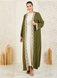 Styli Embroidered Lace Trim Abaya | Best Price KSA | Riyadh, Jeddah