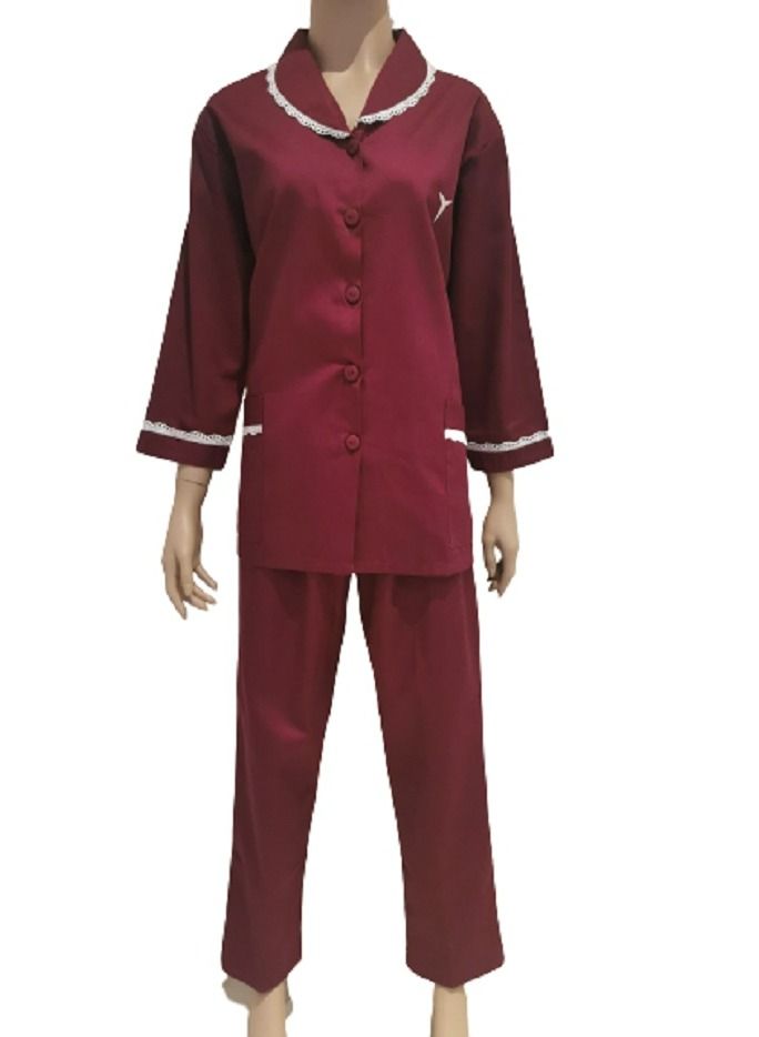 Rannah's Closet Domestic Helper Uniform Elegant Kolcha Design Maroon ...