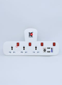 KADRIS Kadris UAE Approved 3 Way Unversal Plug Socket With 2 USB Port ...