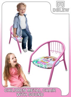 DBLEW Cute Design Baby Sitting Chairs Children Toddler Metal Frame Arm ...