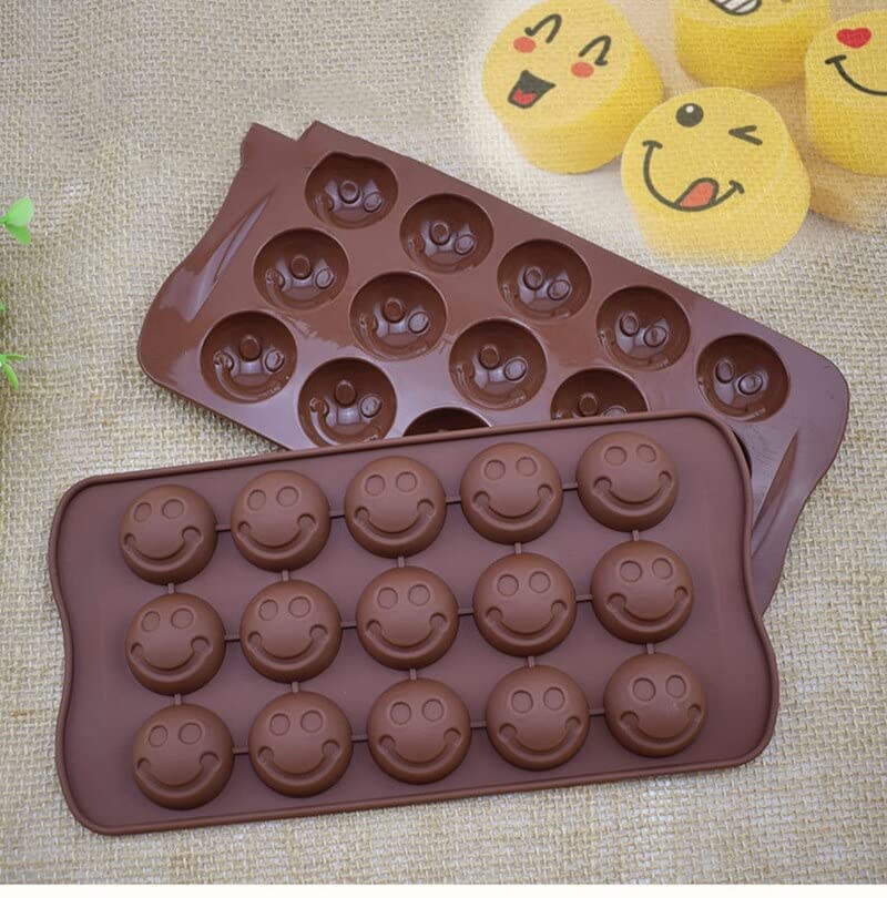 Kritziee Kritziee Silicone Mold Smiley Round Face Emoji Mould for ...