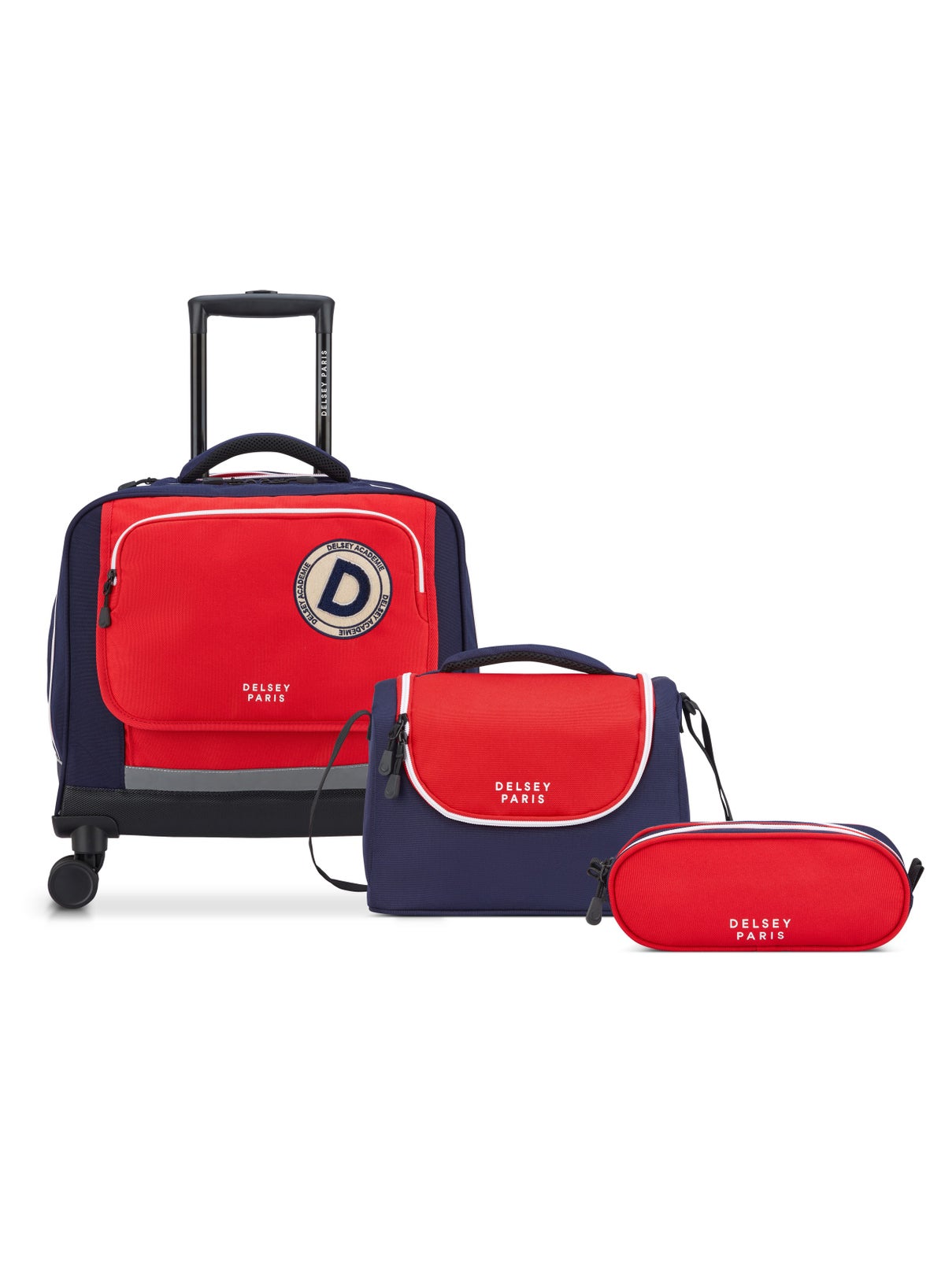 DELSEY Academie Back To School (3-Piece Set Bundle) Wheeled Trolley Bag ...