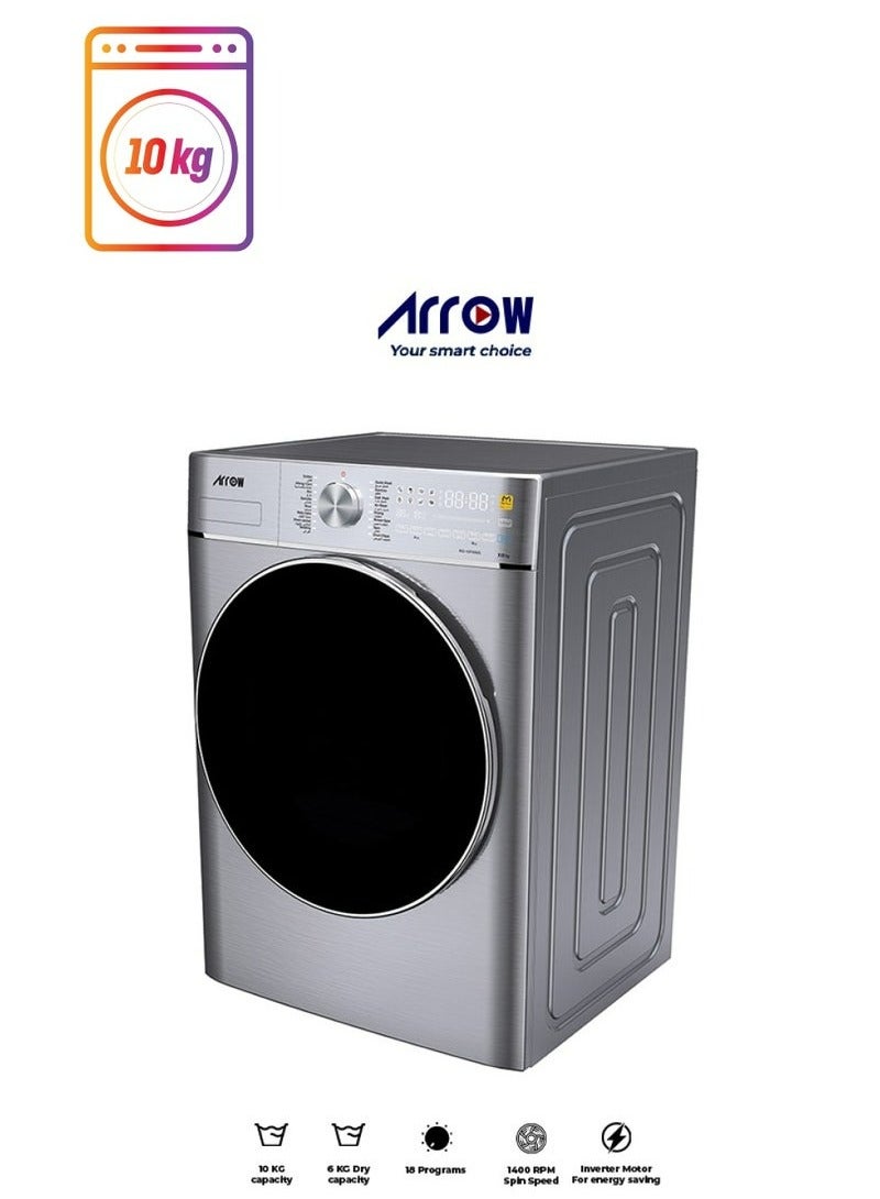 Arrow 10KG Fully Automatic Washing Machine, 6KG Dry Capacity, 1400rpm ...