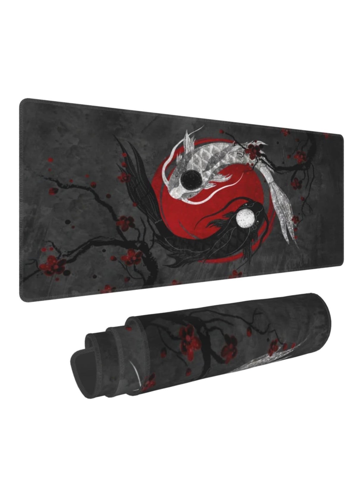Generic Japanese Yin and Yang Koi Carp Gaming Mouse Pad Large, Non Slip ...