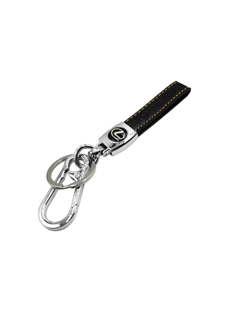 LEXUS LEXUS Leather Strap Keychain. Metal Ring With PU Lether Strap ...