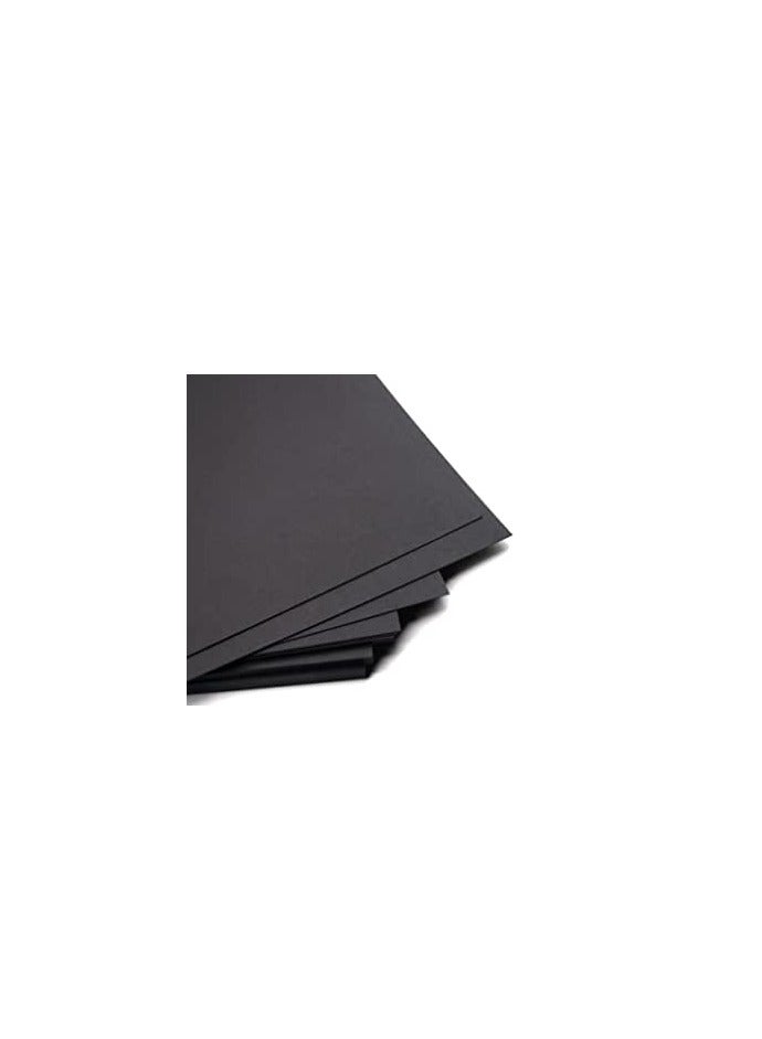 Generic A4 Black Paper 350GSM, 20 Sheets Thick Dark Black Paper Card ...