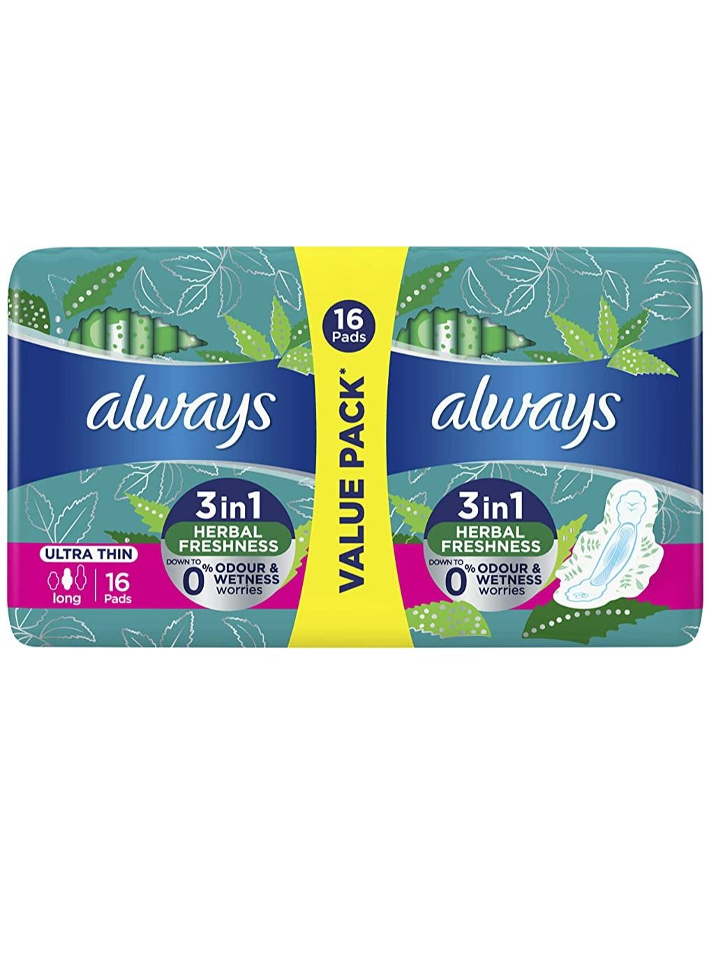 Always ULTRA THIN Herbal Freshness 16 PADS | Best Price Egypt | Cairo, Giza
