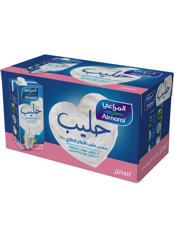 Almarai Almarai Fat Free Uht Milk, 12 Pack X 1 Litre | Best Price UAE ...