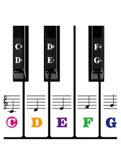 Piano Keyboard Stickers for Beginners 88 61 54 49 Keys Removable ...