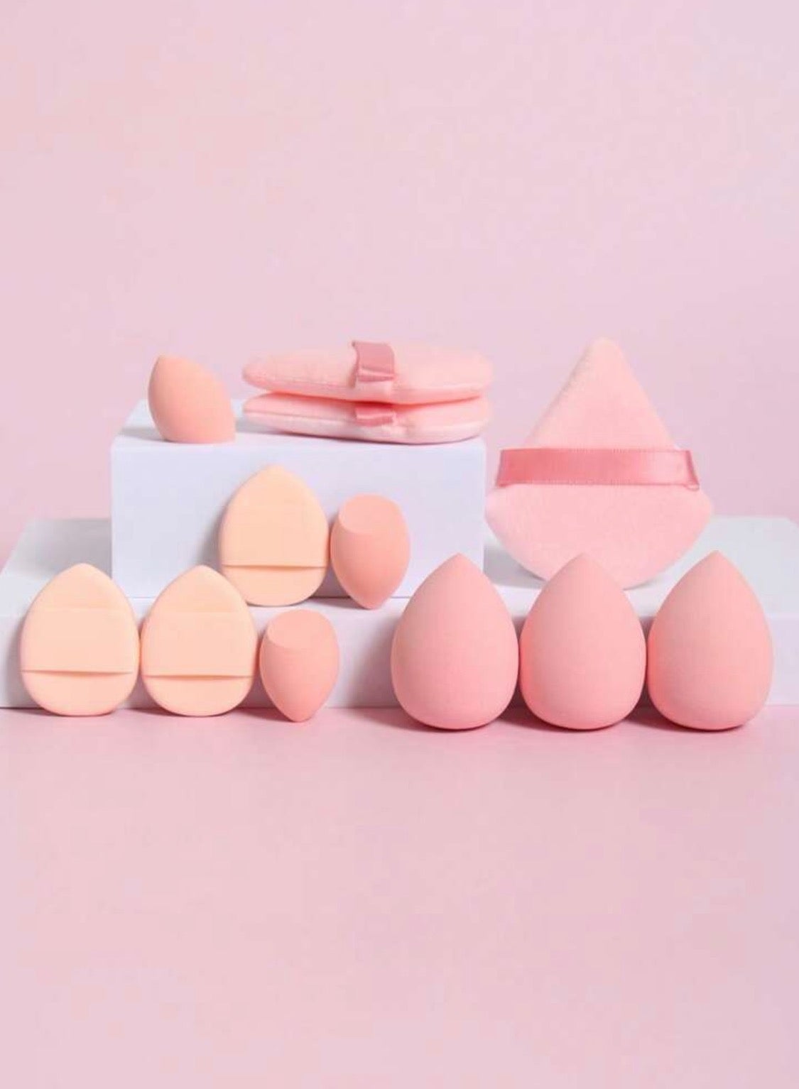 Shein 12-Piece Makeup Sponge Set- Multi soft color Mini Makeup Sponge ...
