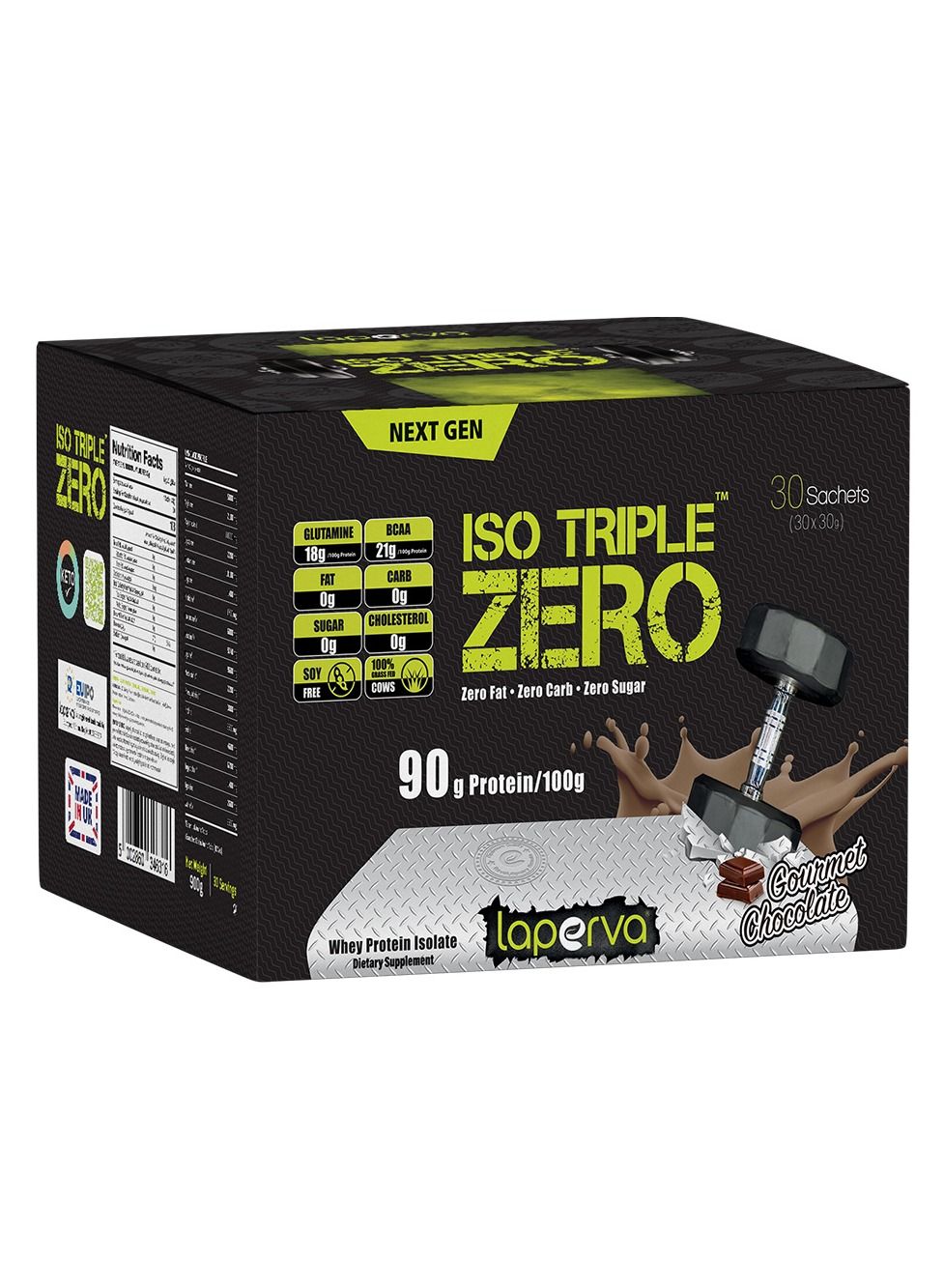 Laperva ISO Triple Zero Belgian Chocolate Flavor-30 gm x 30 Sachets | Best Price UAE | Dubai ...