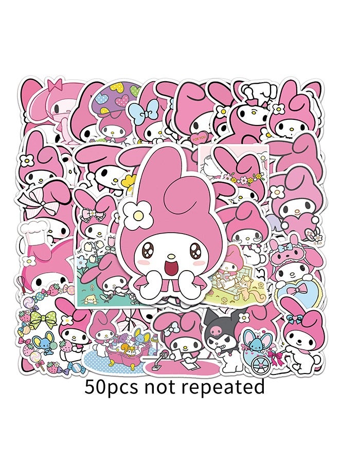 Generic 50 pcs My Melody Stickers Cartoon Anime Kawaii Cinnamon White ...