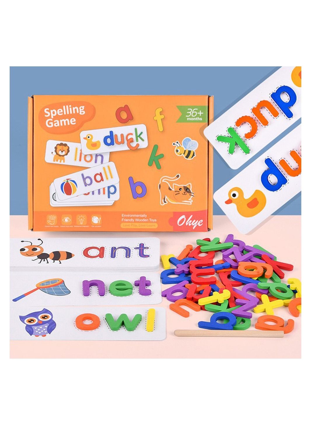 Furtey Children's Enlightenment English Word Spelling Game, Word ...