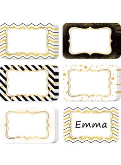 SYOSI 200 Pieces Name Tag Stickers Party Name Tags Border Name Tag ...