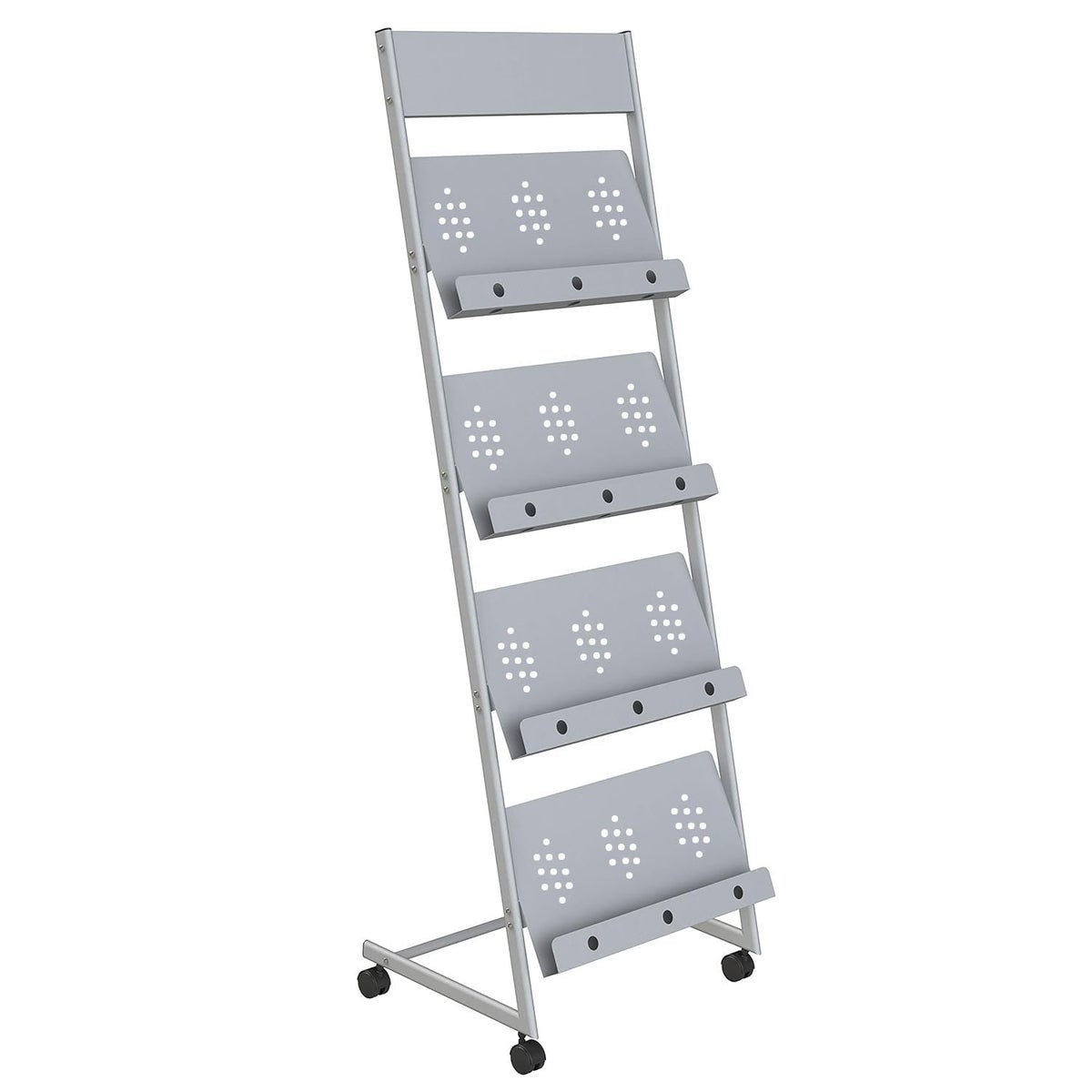 PATHOS INDIA 4 Rack Magazine Stand for Office | Floor Standing Magazine ...