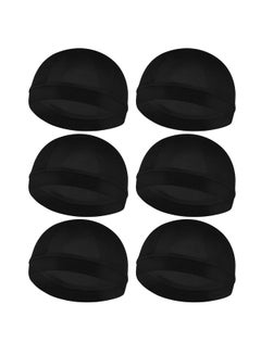 Molain 6Pcs Wave Cap For Men Silky Durags Elastic Band Wave Caps For ...
