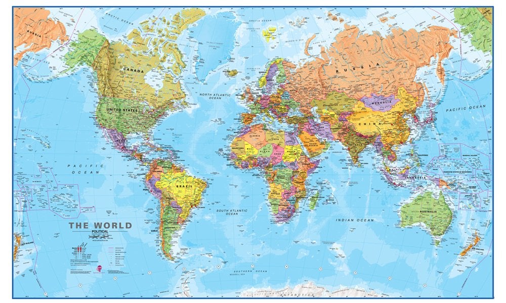 Maps International Maps International Giant World Map - Mega-Map Of The ...