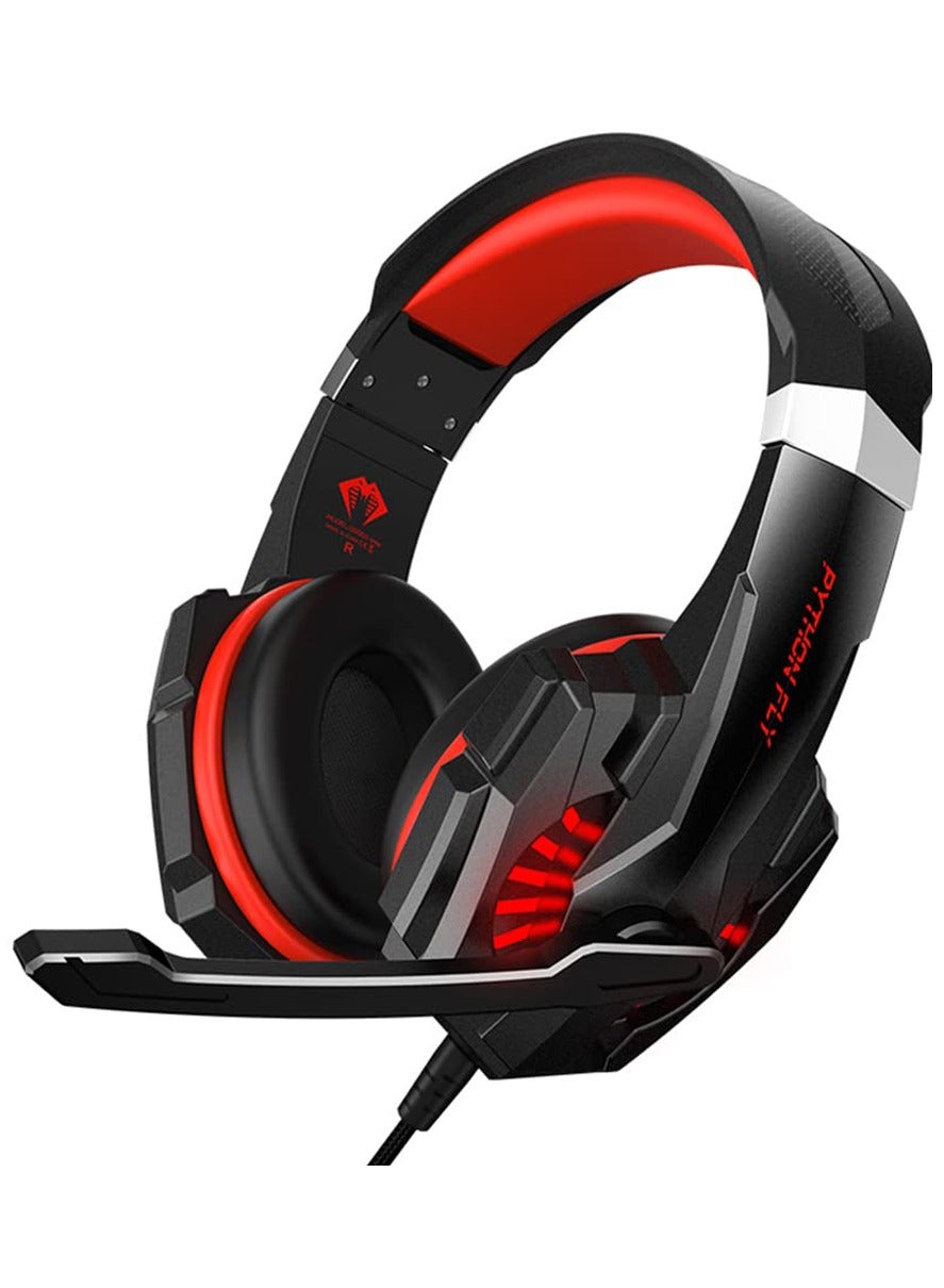 Python Fly G9000 Mini Wired Over Ear Gaming Headphones 7.1 Surround ...