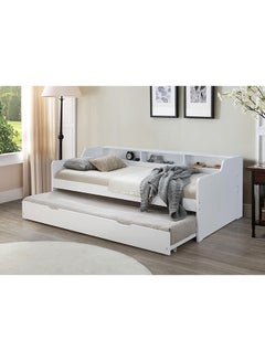 DANUBE HOME Nexus Day Bed With Shelf And Trundle Single Size Bed Frame ...