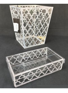 Generic Acrylic Waste Bin And Tissue Box Set Egypt | Cairo, Giza