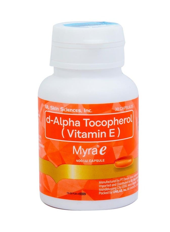Myra E Myra E 400 IU Vitamin E d-Alpha Tocopherol (30 Capsule) | Best ...