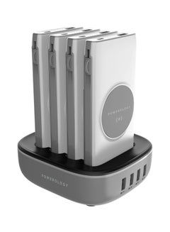 Powerology 4 in 1 Wireless Powerbank Station 10000mAH with Built in ...