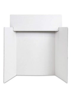 ArtSkills White Corrugated Cardboard Trifold Project Display Board With ...