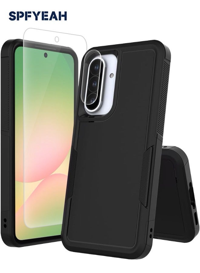 SPFYEAH 3-in-1 Samsung Galaxy A56 Case with HD Tempered Glass Screen ...