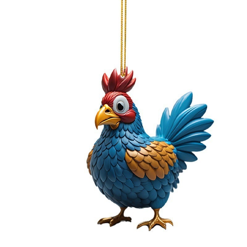 Generic 2024 New Christmas Creative Animal Chicken Cock Series Pendant ...