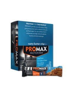 Promax Protein Bar, Nutty Butter Crisp, 20G High Protein, Gluten Free ...