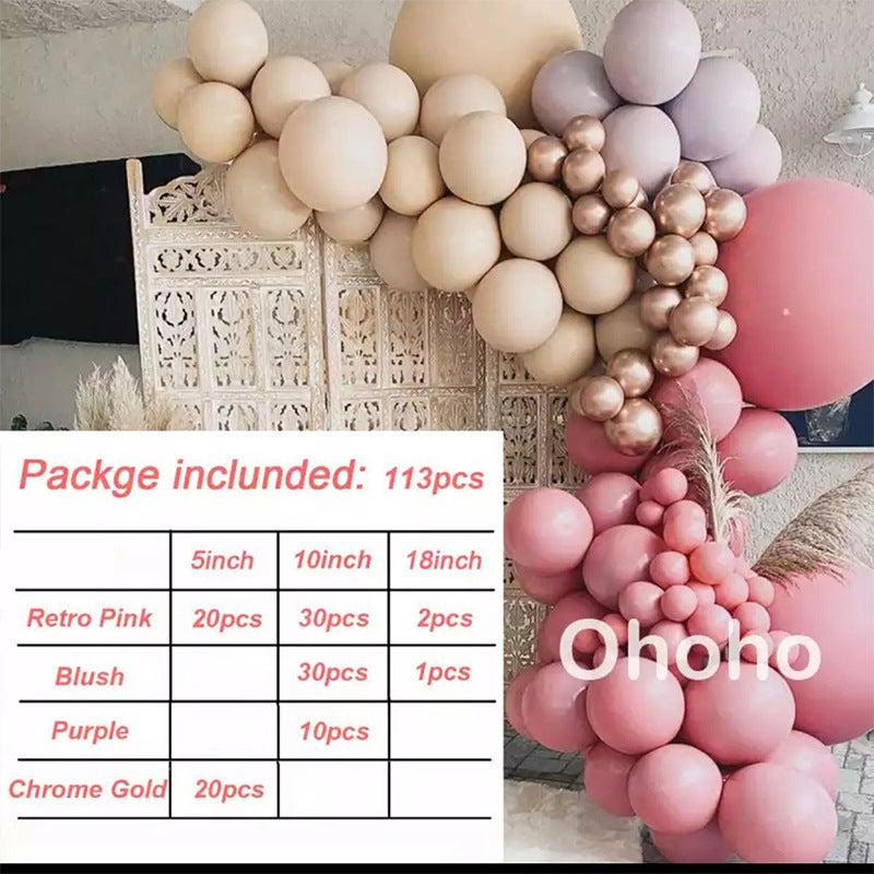 Generic Balloon Chain Package Retro Irregular Balloon Arch Garland ...