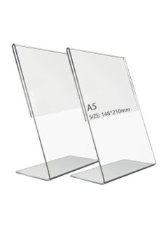 Generic 2 Pcs A5 Acrylic Sign Holder, Acrylic Poster Menu Holder, A5 ...