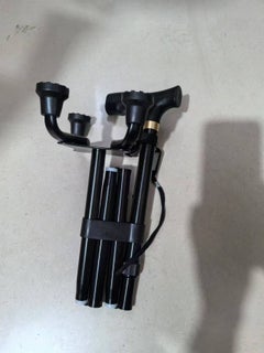 Generic Adjustable Folding Walking Cane Stick For EldersFolding black ...