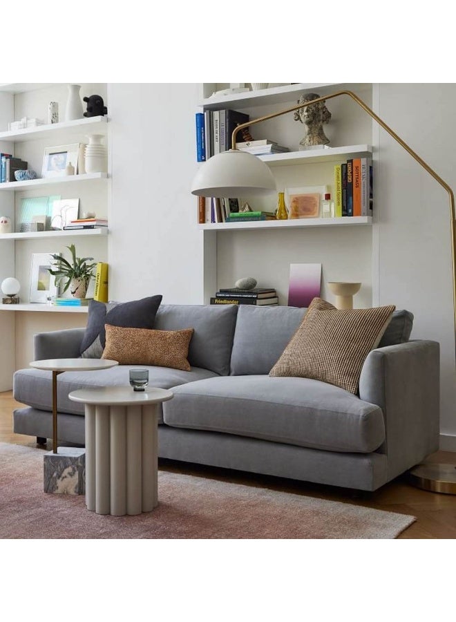 Homzmart Swedish Wood and Velvet 2-Seater Sofa - Grey | Best Price KSA ...