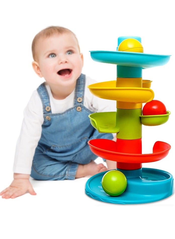 QiYiLe Rolling Ball Tracking Toy Set – Colorful Baby Toys Slide Track ...